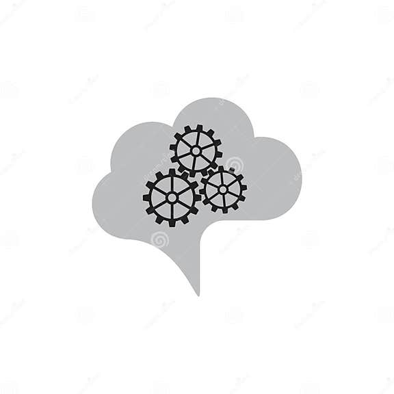 Brain Cog Machine Symbol Decoration Vector Stock Vector - Illustration ...