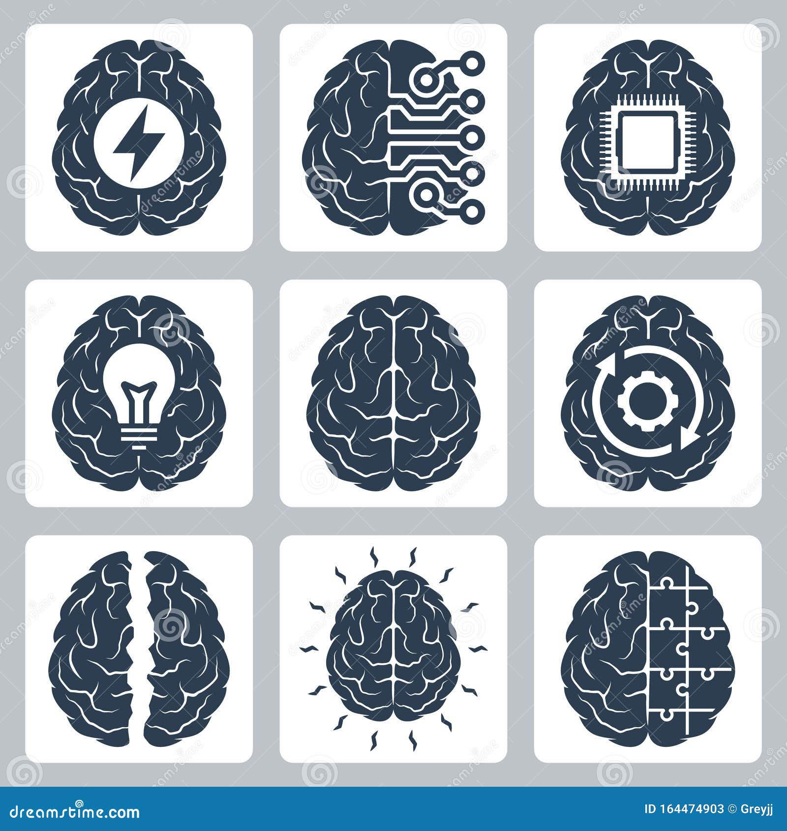 Brain and Cognitive Function Stock Vector - Illustration of disorder ...