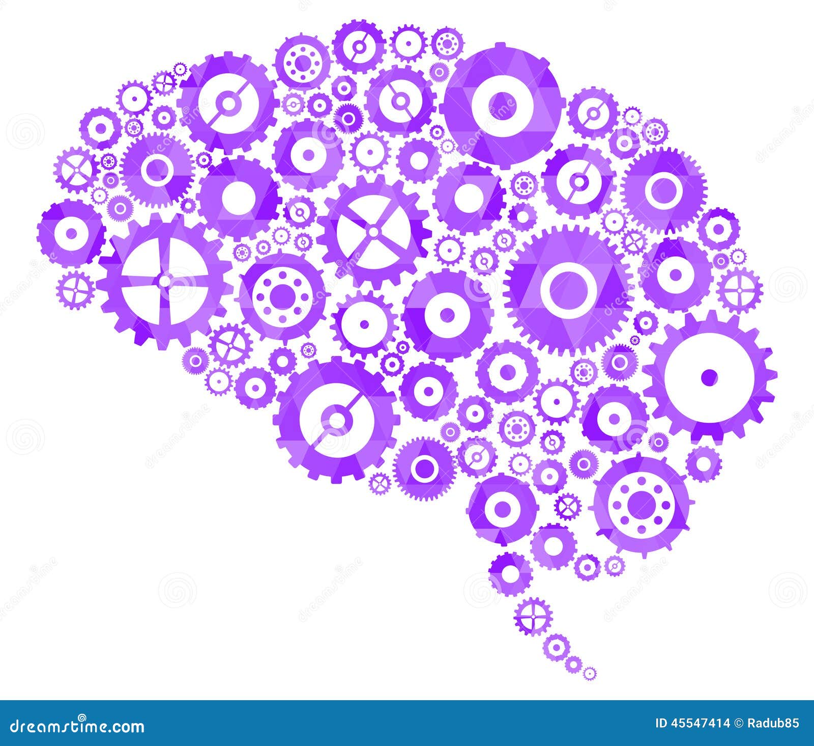 Brain Cogs and Gears stock vector. Illustration of people - 45547414