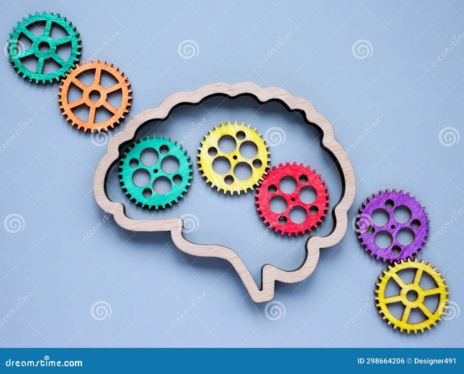Brain and Colored Gears. New Ideas and Creativity. Stock Photo - Image ...
