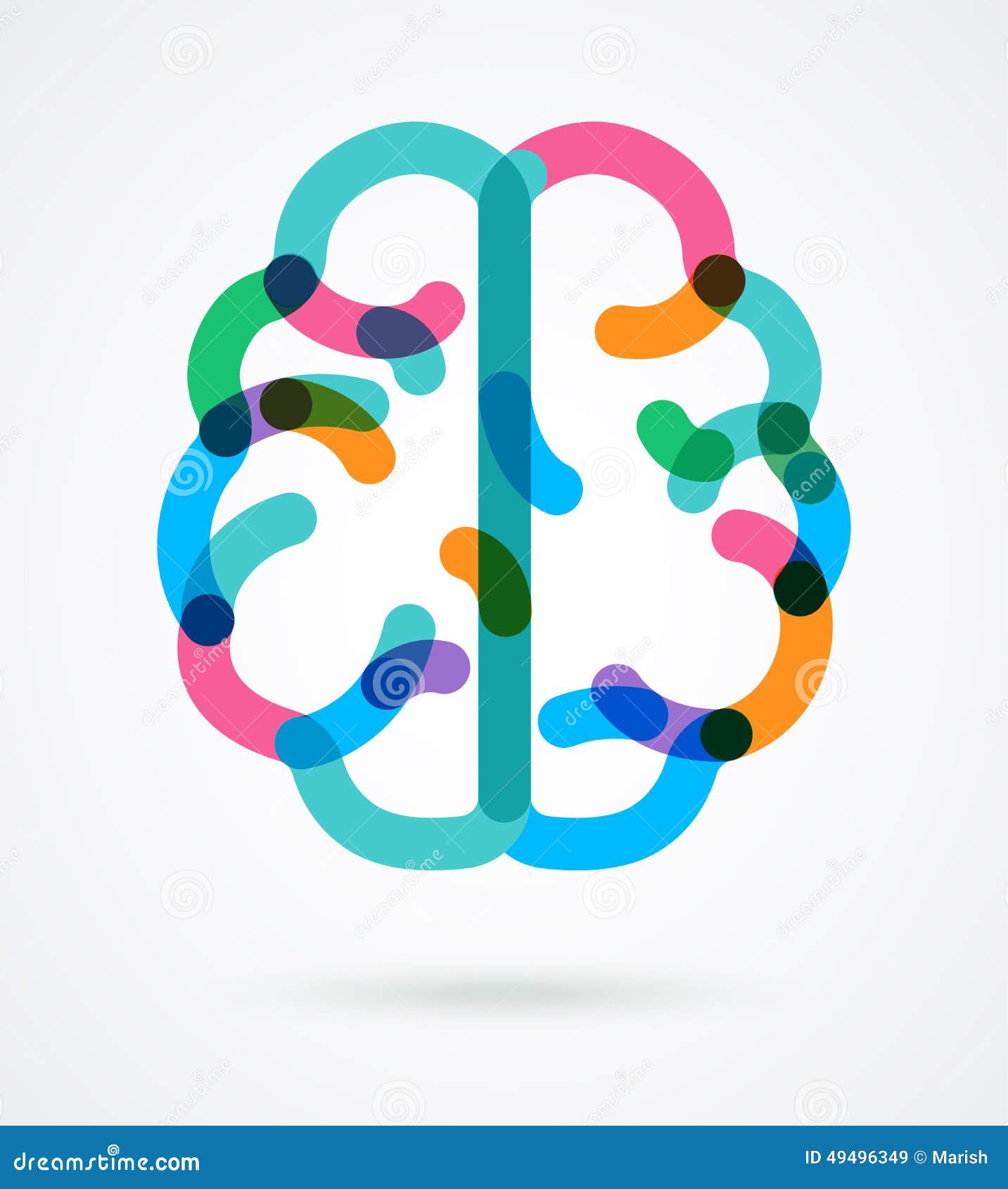 Brain - Colorful Vector Illustration Stock Vector - Illustration of ...