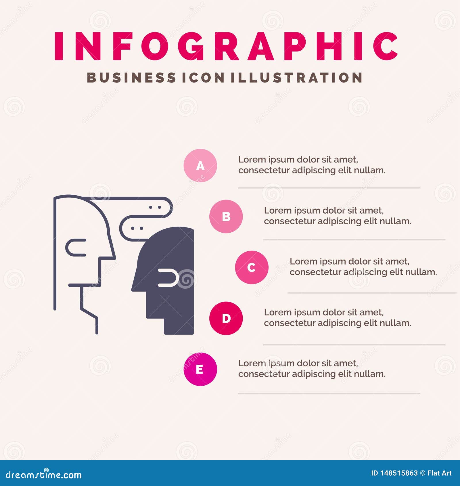 Brain, Communication, Human, Interaction Solid Icon Infographics 5 ...