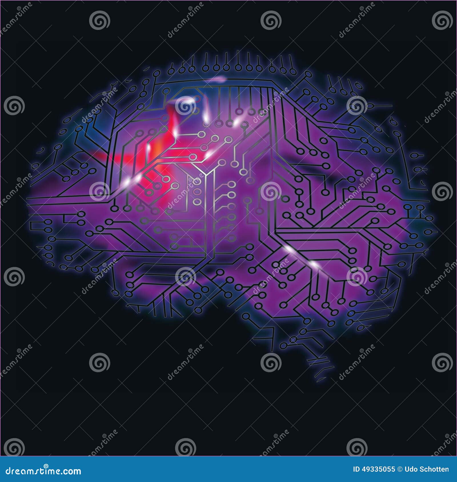 Brain With Computer Mouse Royalty-Free Cartoon | CartoonDealer.com ...