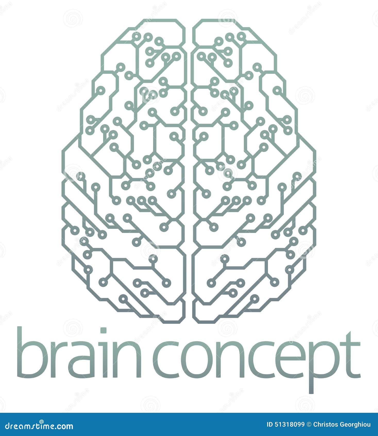 Brain-computer Interface Isolated Cartoon Vector Illustrations ...