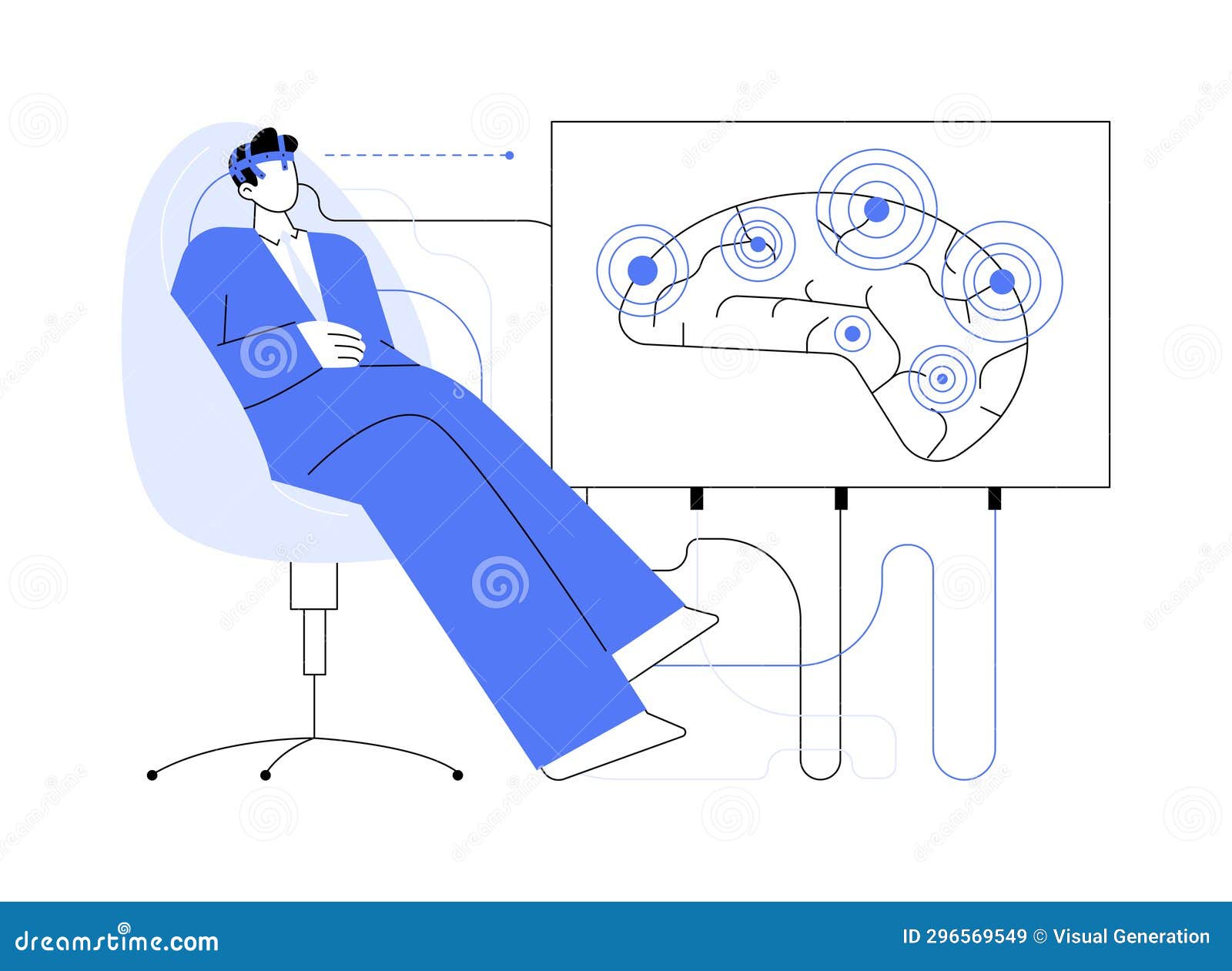 Brain-computer Interface Abstract Concept Vector Illustration. Stock ...