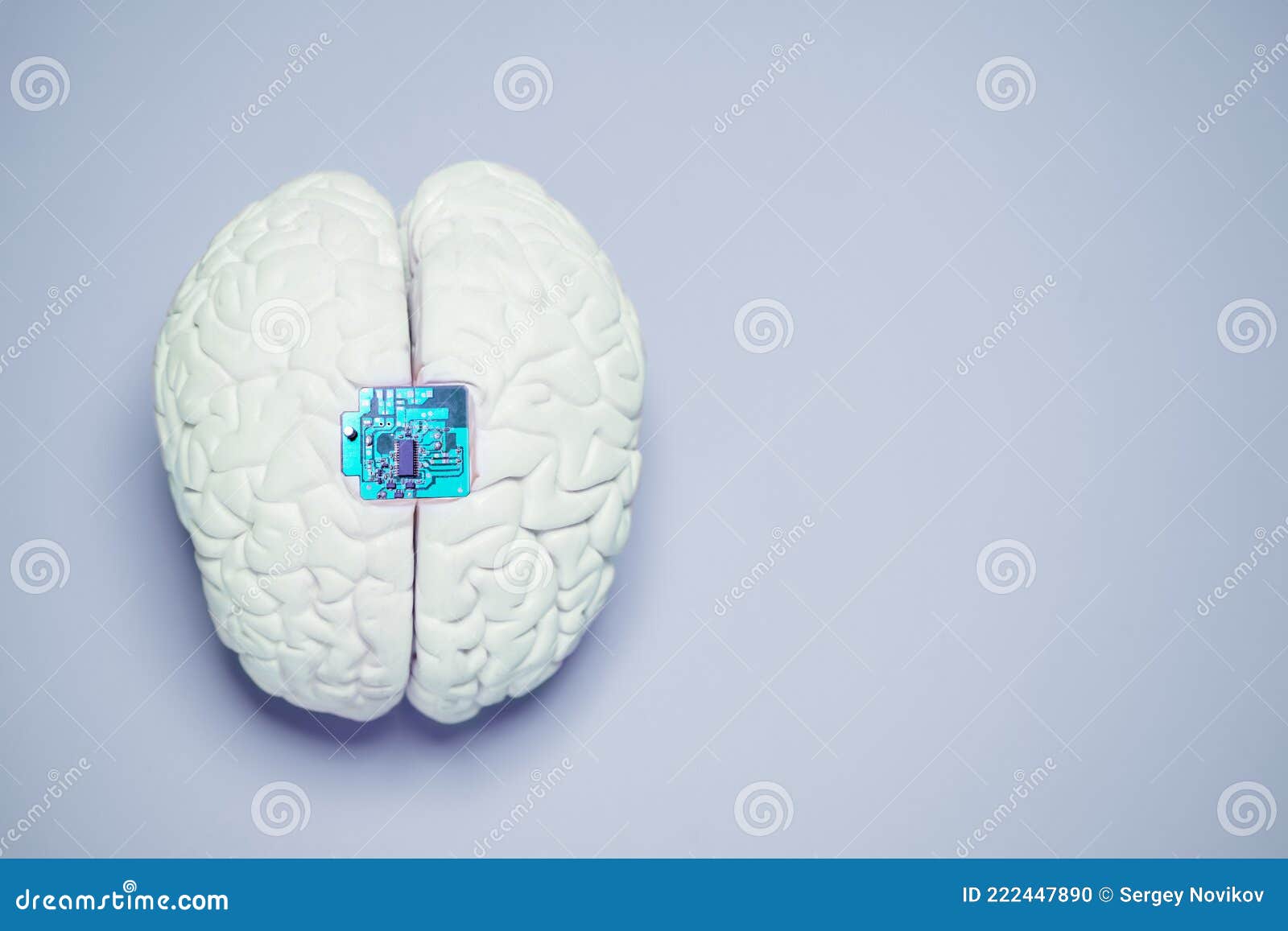 Brain Computer Interface BCI with Chip Embedded Stock Photo - Image of ...