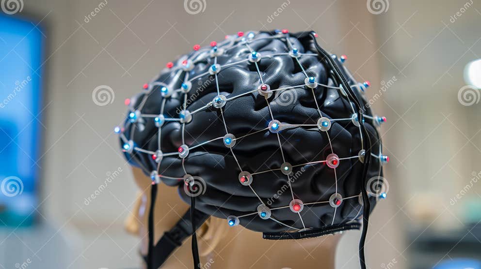 A Brain-computer Interface (BCI) Device Allowing Users To Control Computers Stock Illustration ...