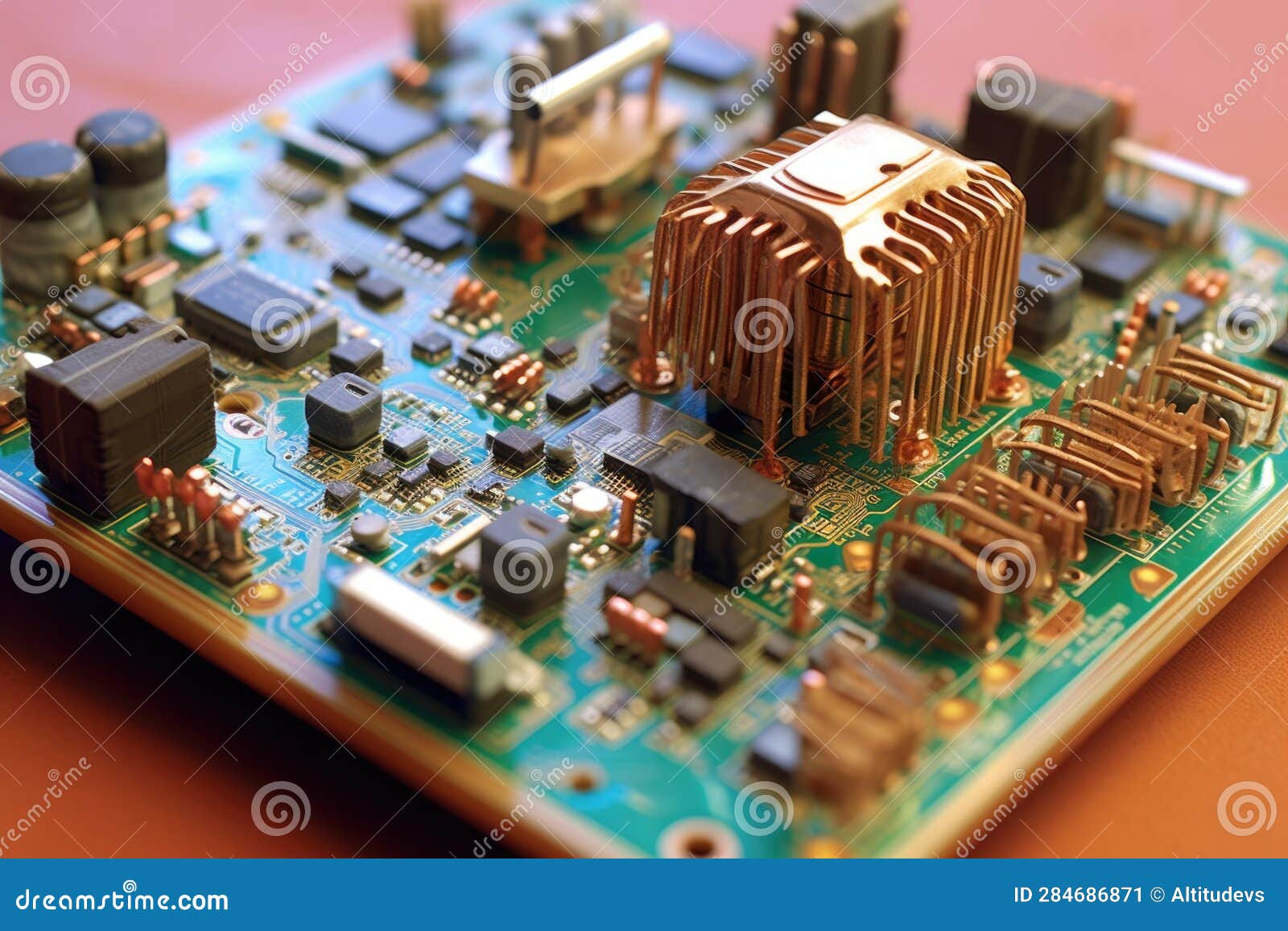 Brain-computer Interface Chip and Circuit Board Stock Illustration ...