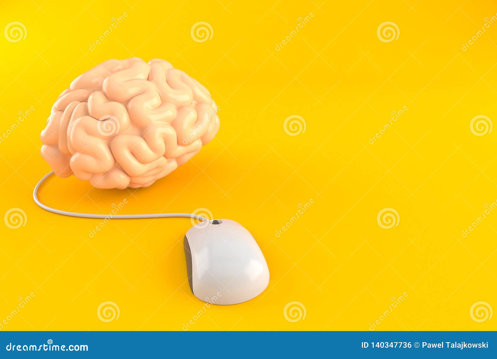 Brain With Computer Mouse Royalty-Free Cartoon | CartoonDealer.com ...