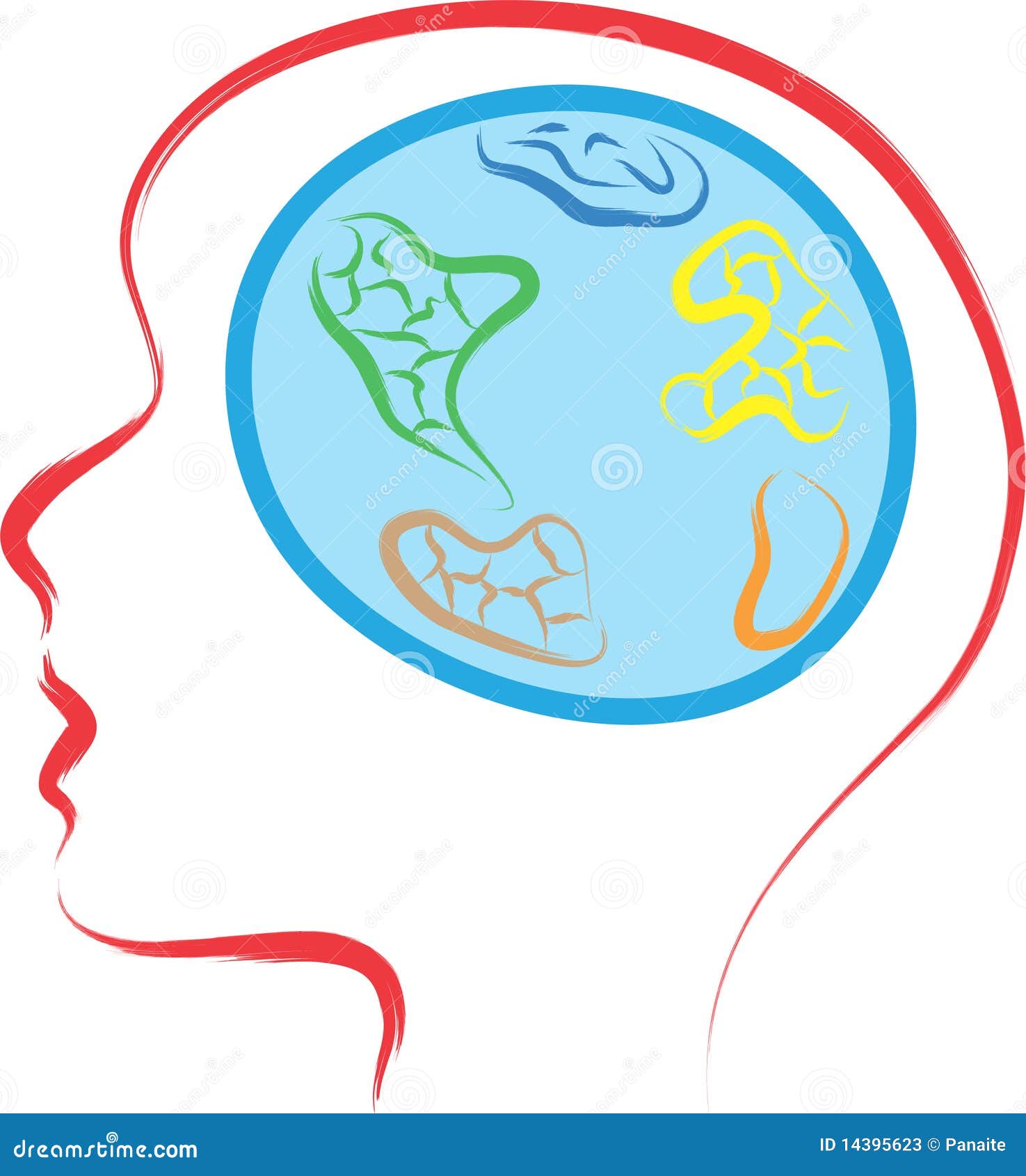 Brain concept globe stock vector. Illustration of global - 14395623