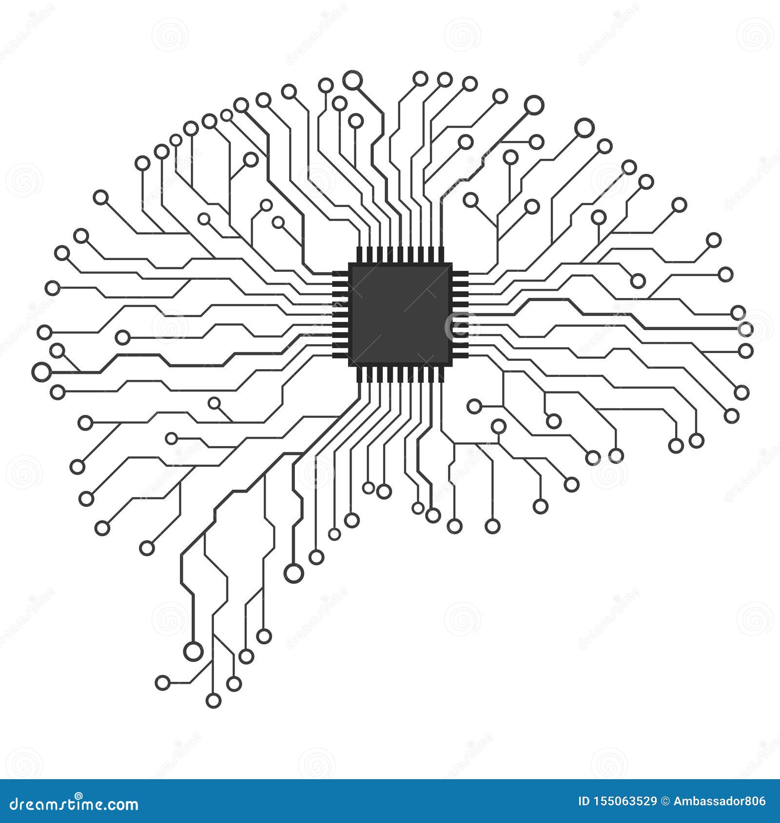 Brain Concept Illustration. Circuit Board Printed Circuit Board. Vector ... Brain Concept Illustration. Circuit Board Printed Circuit Board. Vector ...