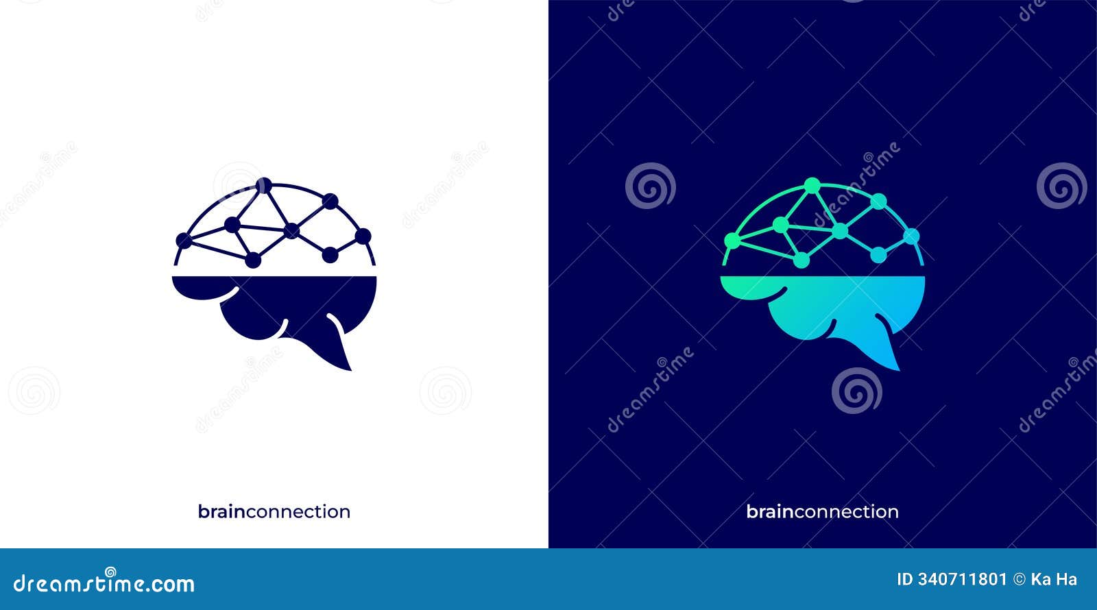 Brain Connect Logo. Brain and Connection Dots with Modern Style Stock ...