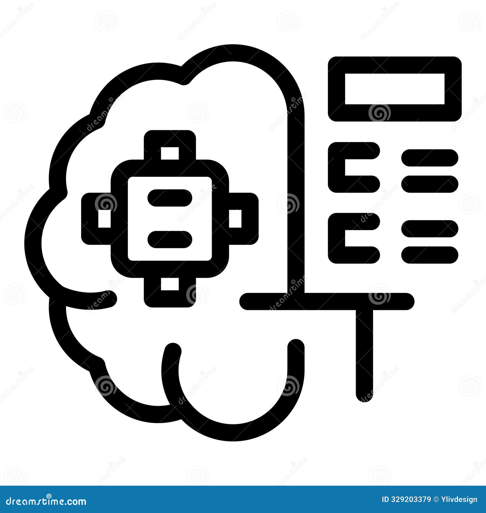 Brain Connected To Calculator Showing Artificial Intelligence Stock ...