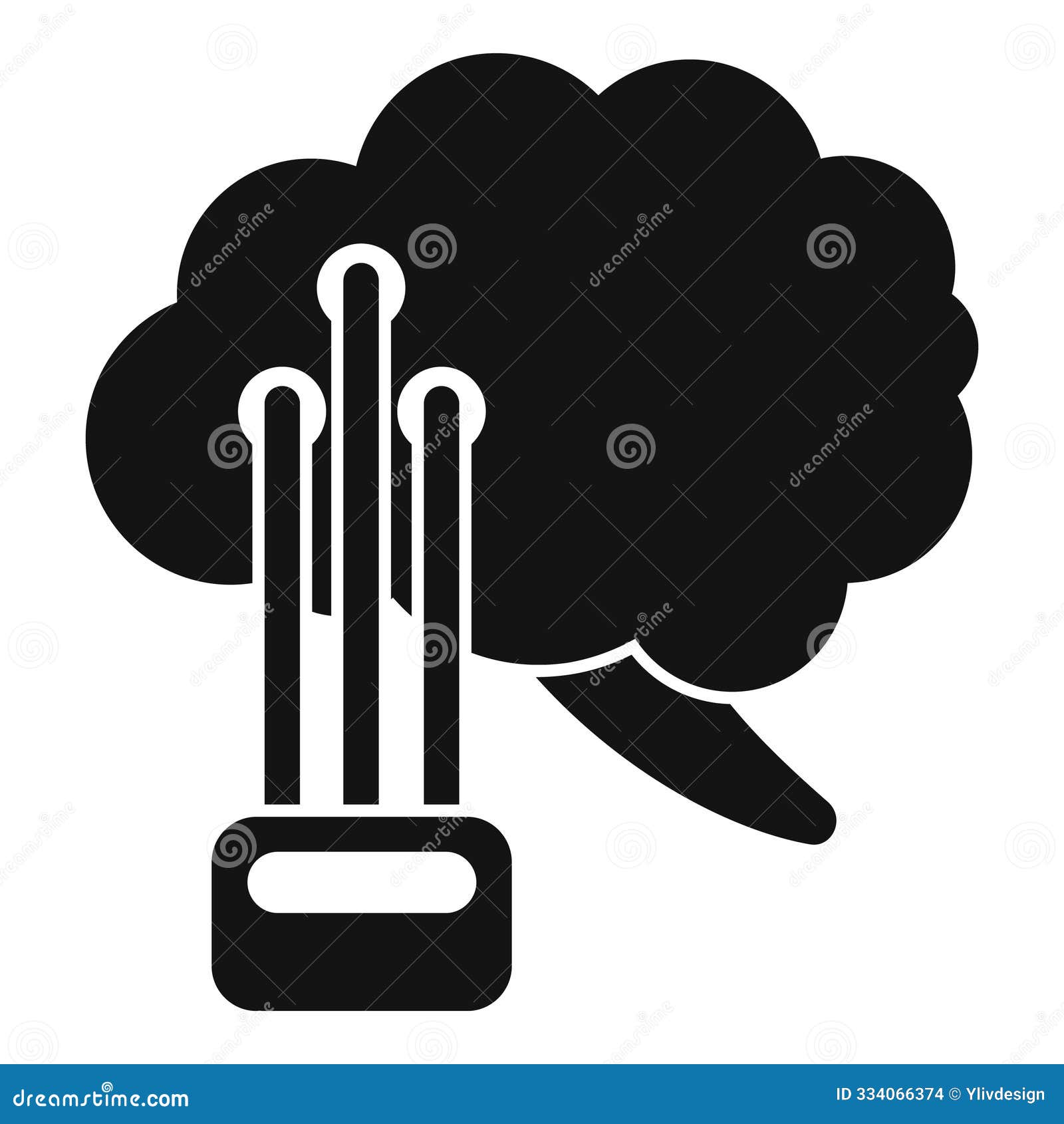 Brain Connected To a Computer with Cables Transmitting Data Stock ...