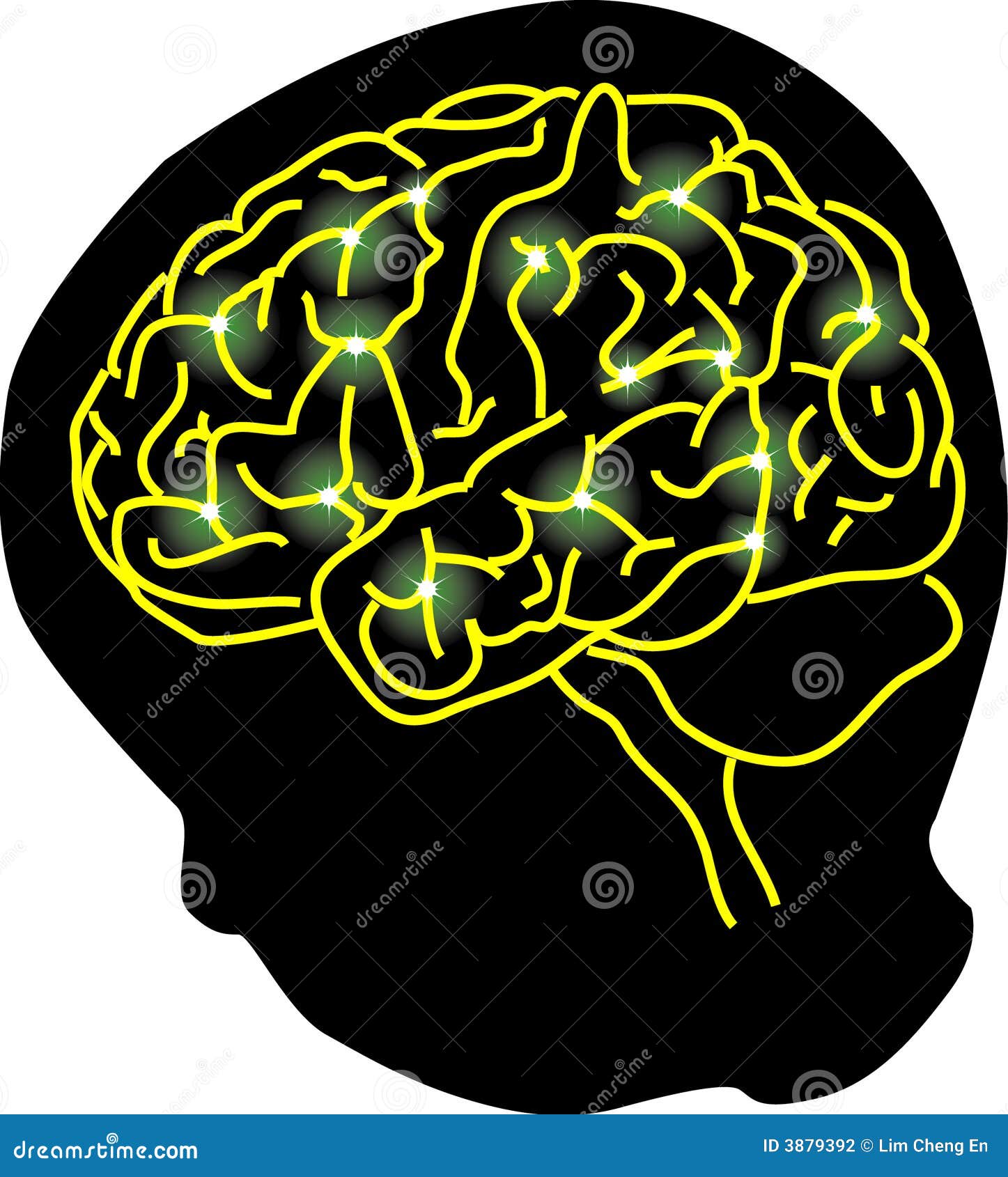 Brain connection stock vector. Illustration of storming - 3879392