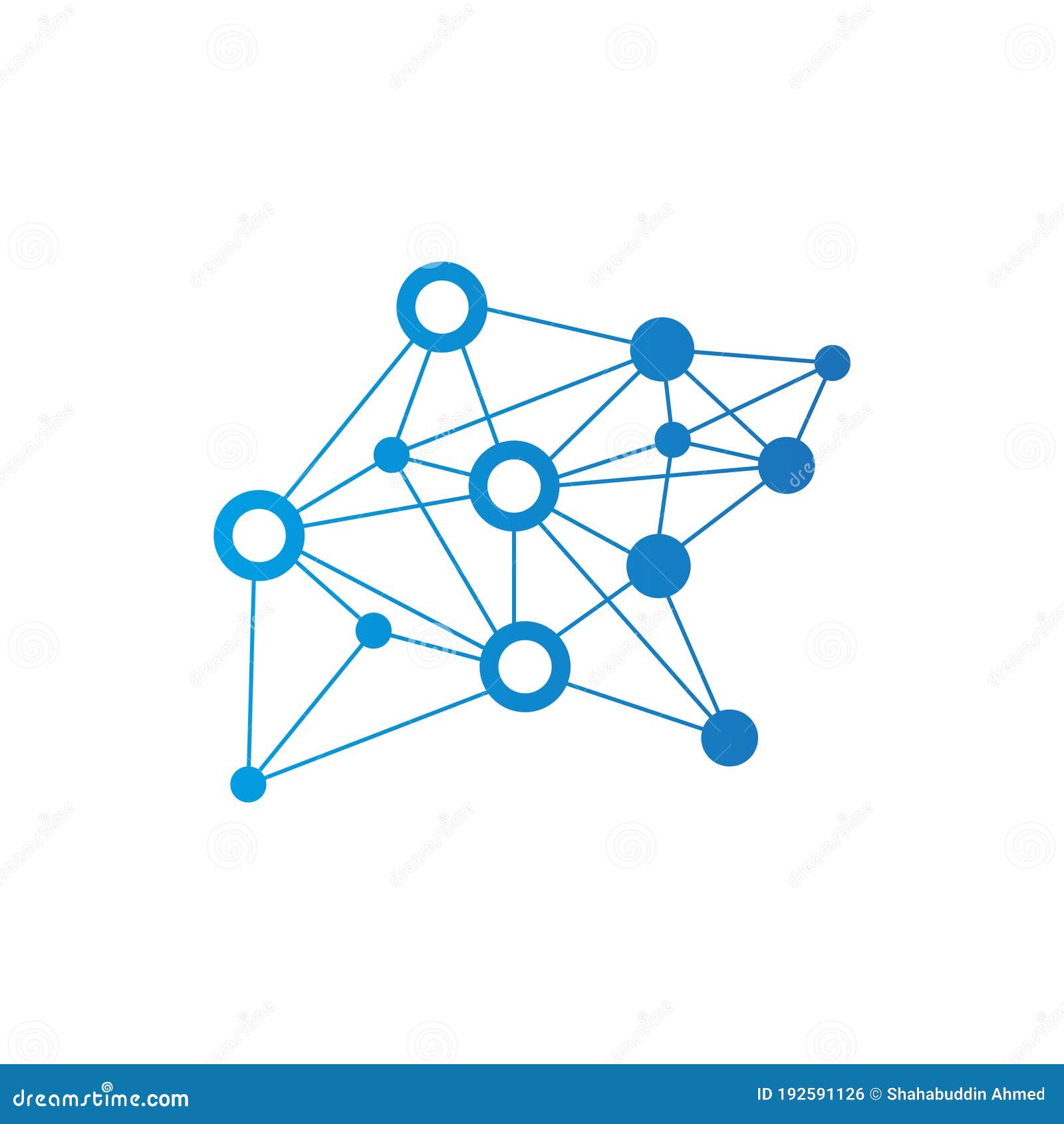 Brain Connection Logo Vector Icon. Digital Brain. Brain Hub Logo. Stock ...