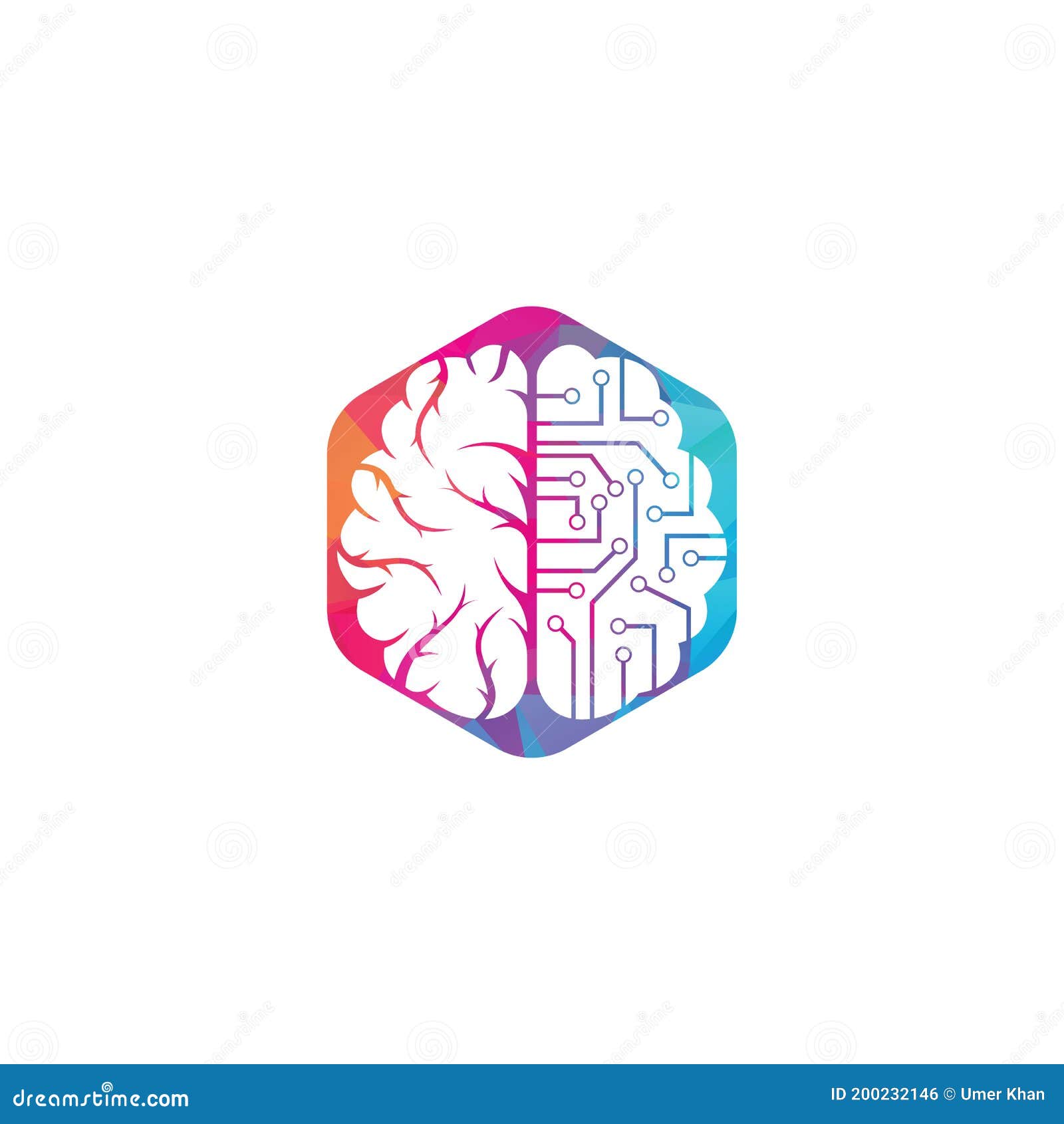 Brain Connection Logo Design. Stock Vector - Illustration of data ...