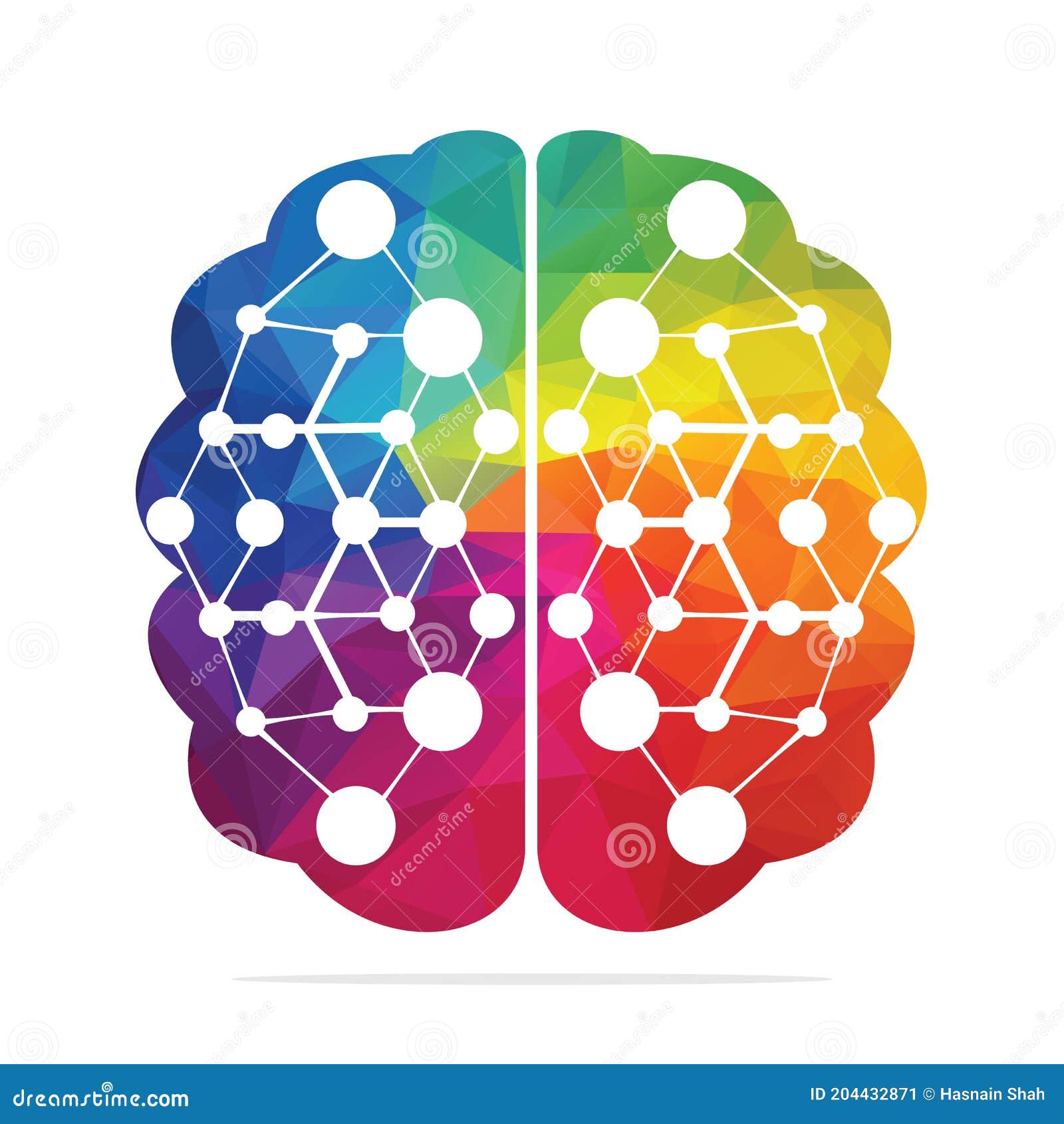 Brain Connection Logo Design. Stock Vector - Illustration of digital ...