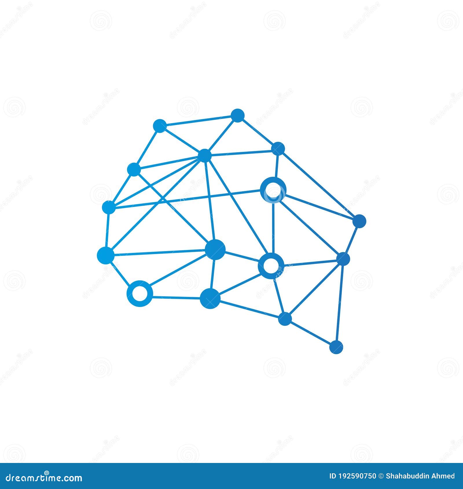 Brain Connection Logo Vector Icon. Digital Brain. Brain Hub Logo. Stock ...