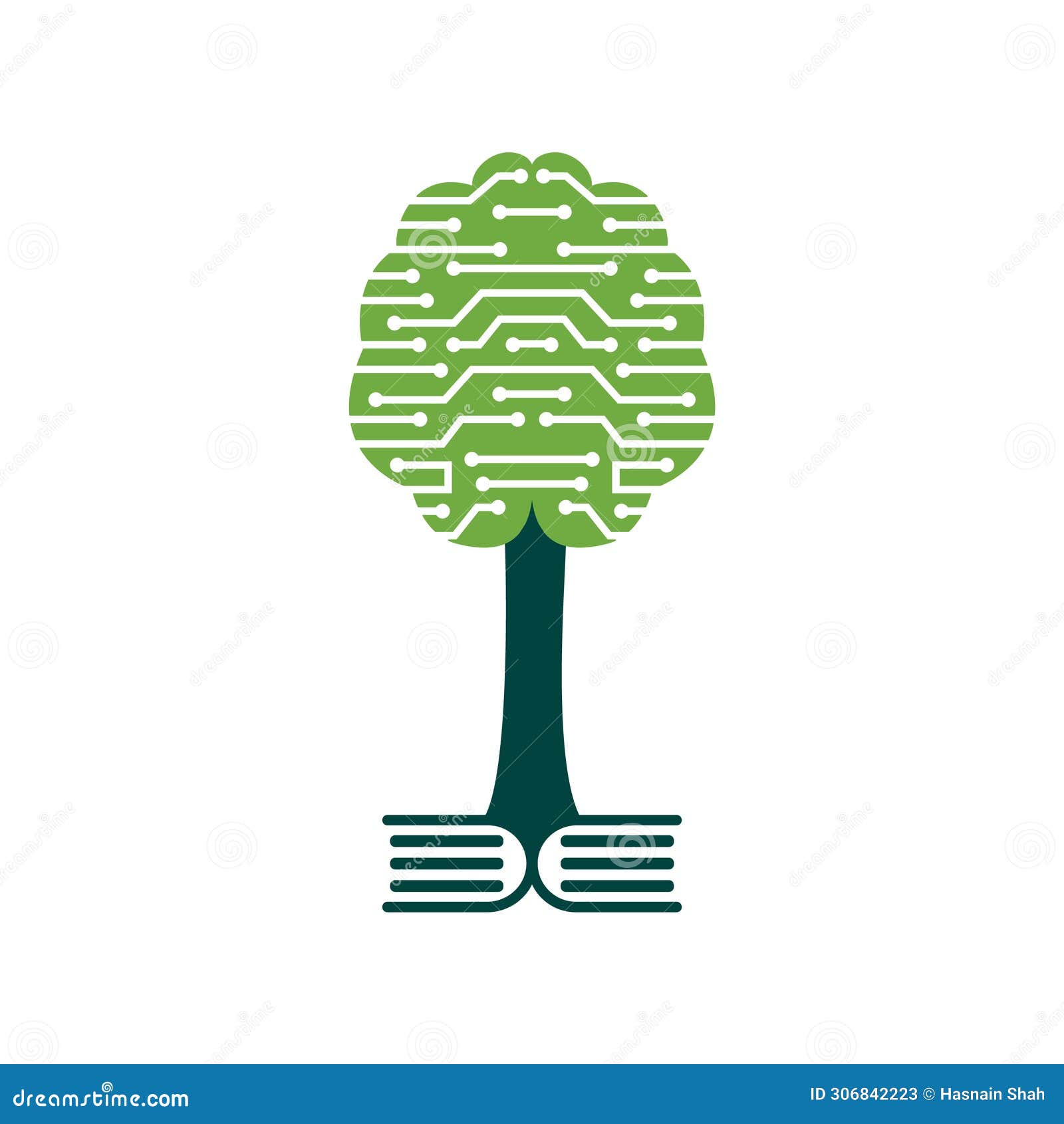 Brain Connection Tree Logo Concept Design Stock Illustration ...
