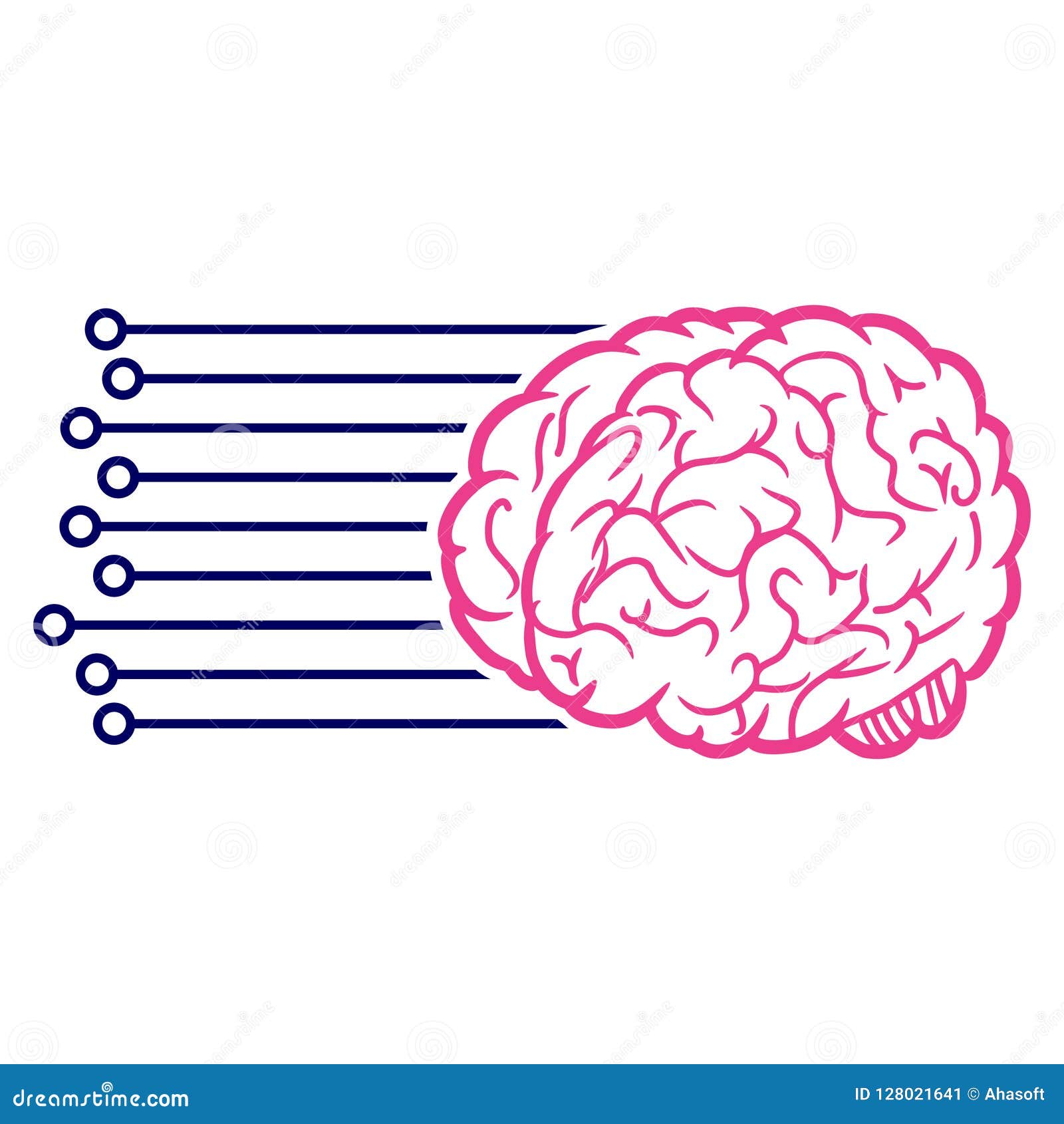 Brain Connections Vector Icon Stock Vector - Illustration of internet ...