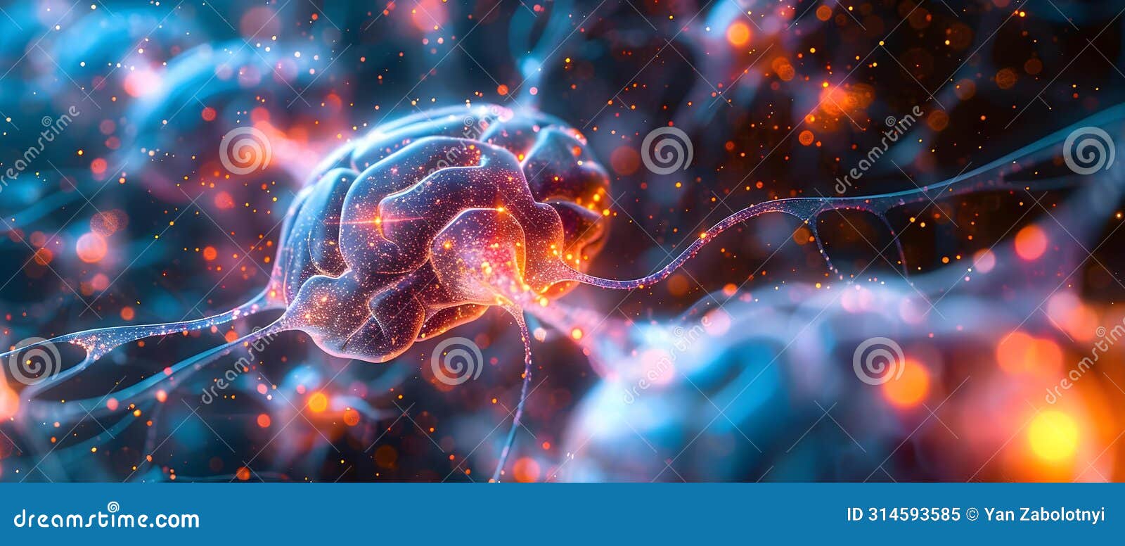 Brain Connectivity Symphony: Harmony of Neurons. Concept ...