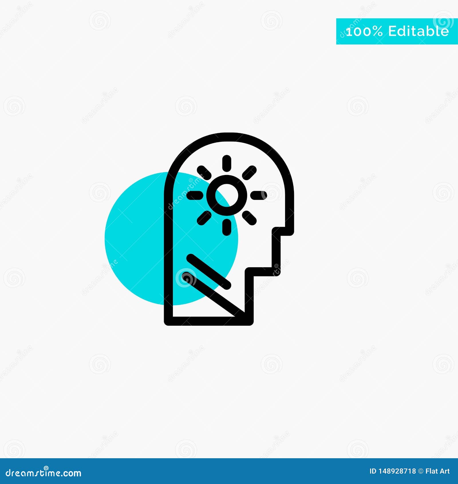 Brain Control Robot In Cartoon Style. Concept Training Artificial ...