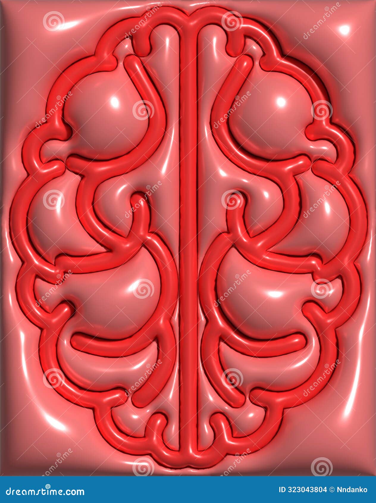 Brain With Convolutions Associated To The Knot, The Concept Of The ...