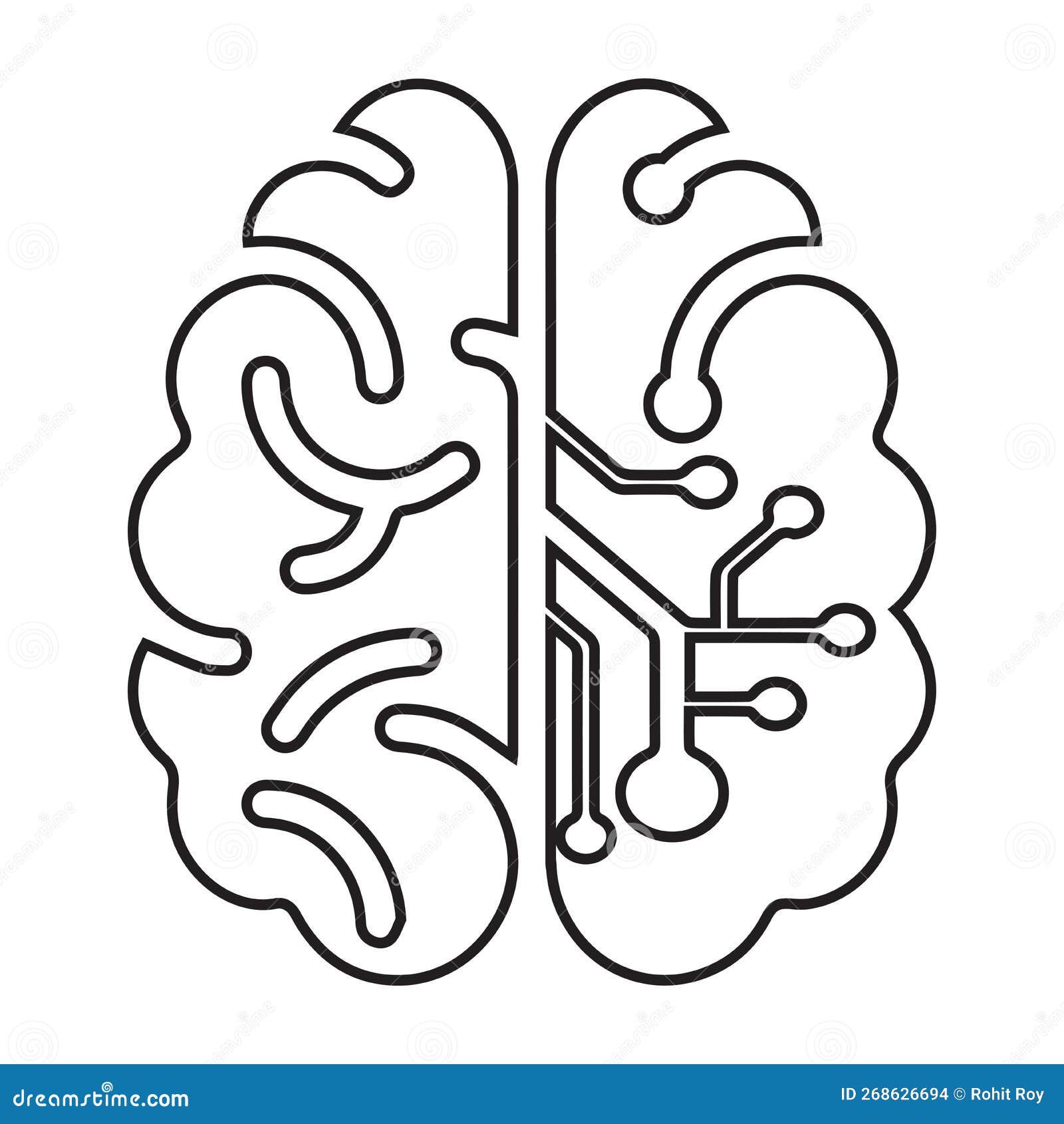 Cybernetics Icon. Monochrome Simple Line Future Technology Icon For ...