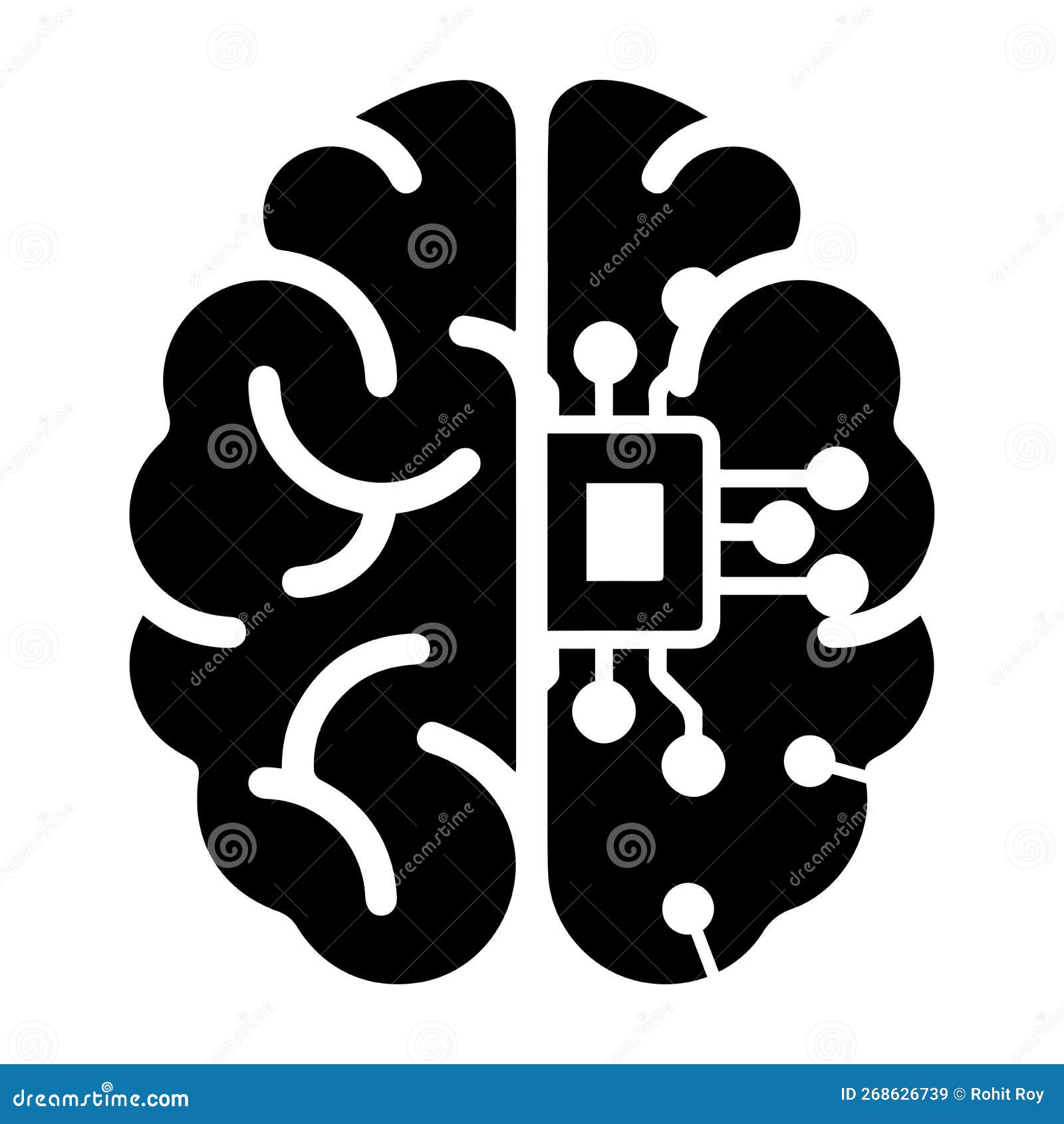 Brain, Cortex, Cybernetics Icon Stock Illustration - Illustration of ...