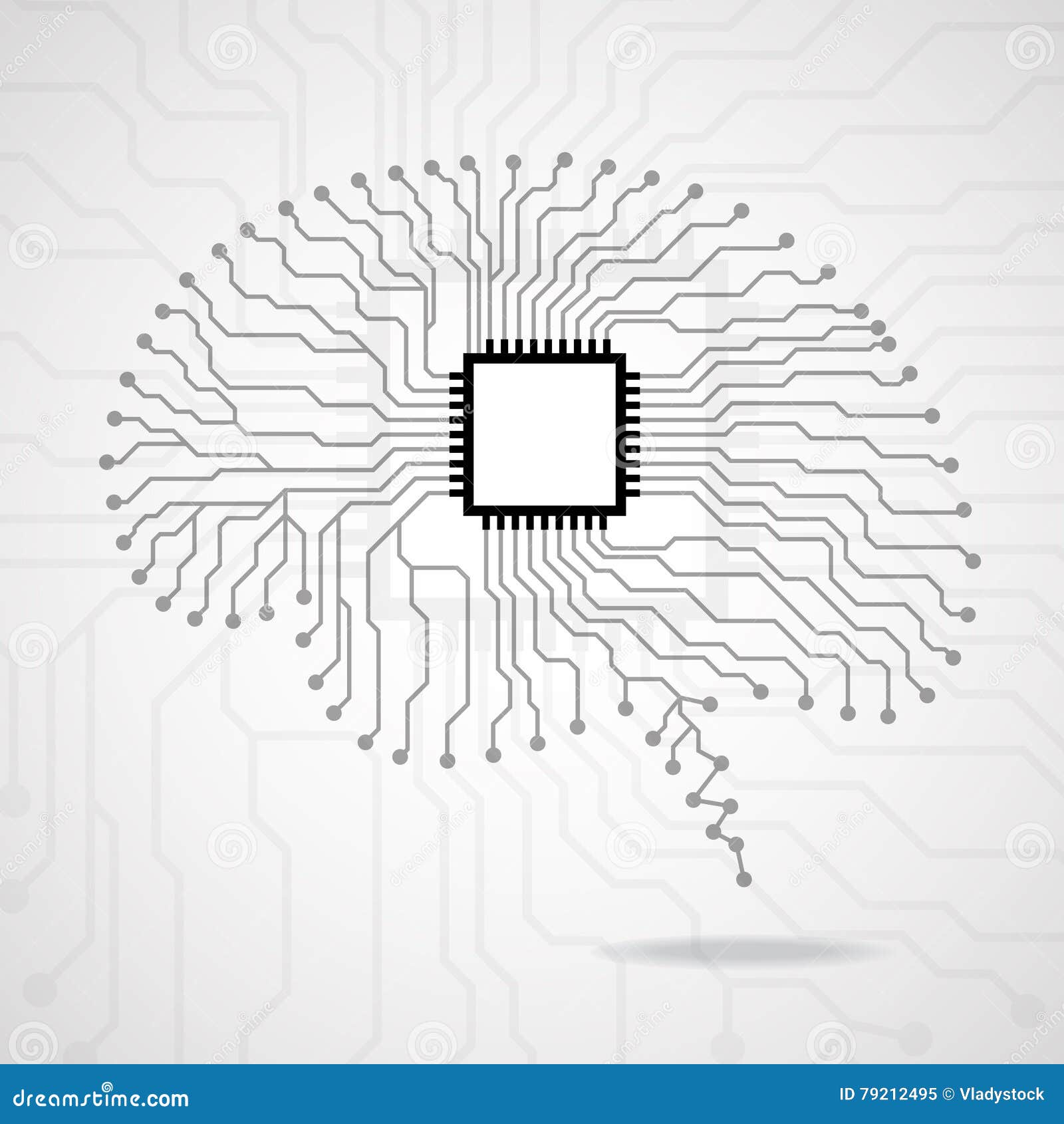 Brain. Cpu stock vector. Illustration of background, conceptual - 79212495