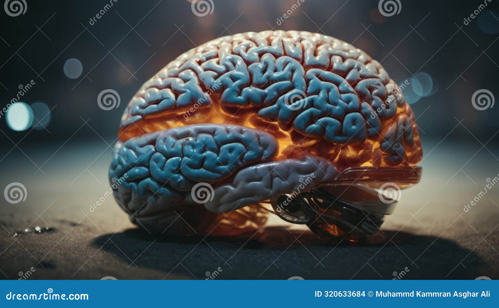 An Brain Created Using Computer - Generated Imagery Stock Illustration ...