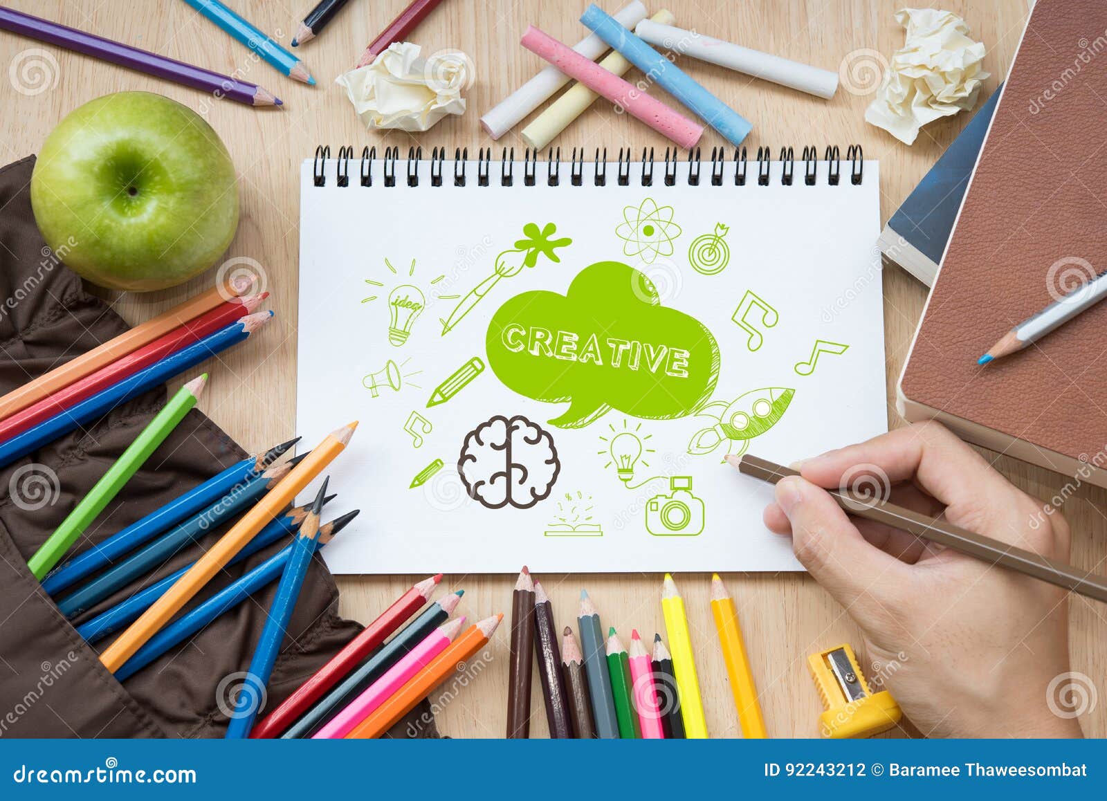 Creative Sketch Collage Of Happy American Girl Push Ball Figure Sketch ...