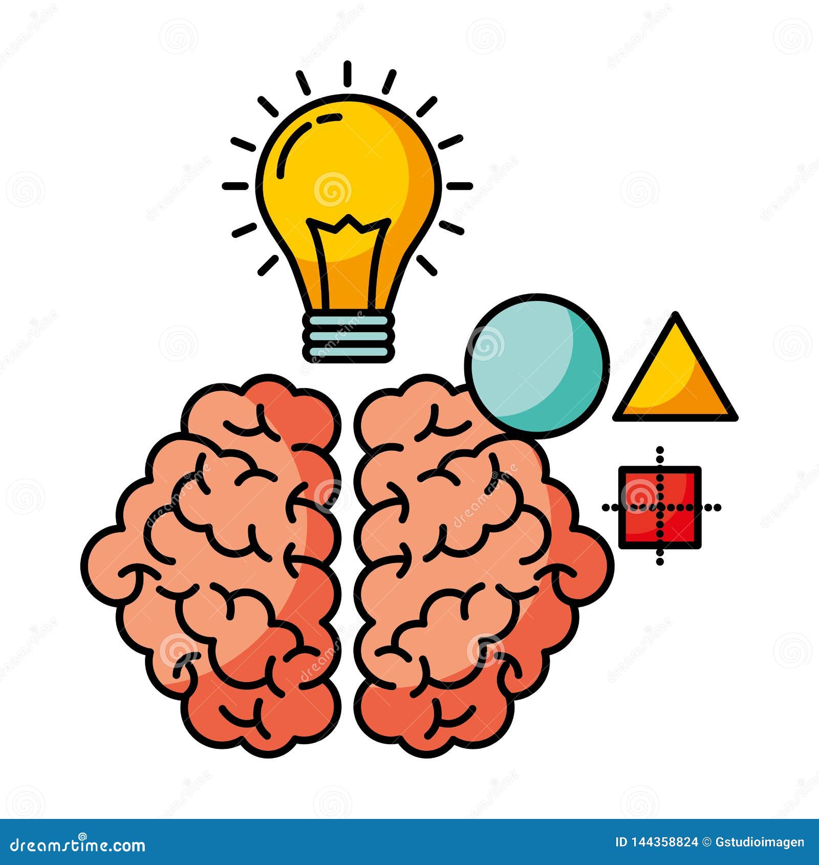 Brain creativity idea stock vector. Illustration of brainstorm - 144358824