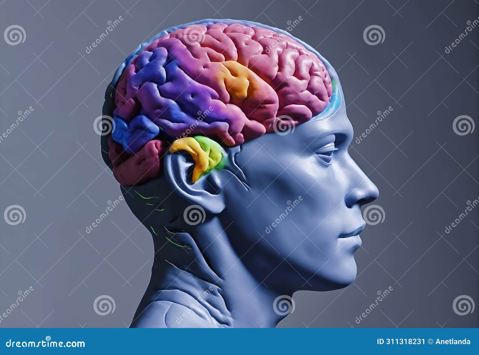 Brain Creativity Psychology Mind Stock Illustration - Illustration of ...