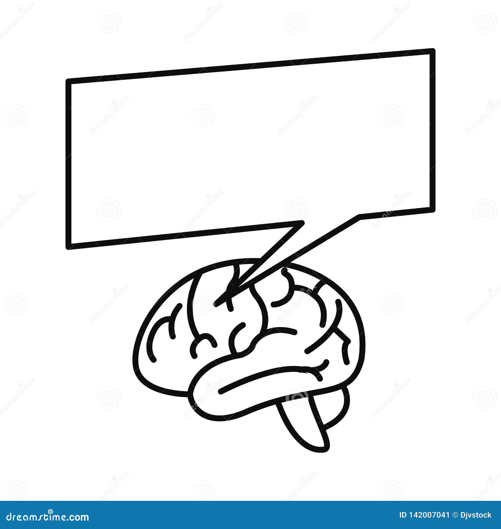 Brain Creativity Speech Bubble Stock Vector - Illustration of ...