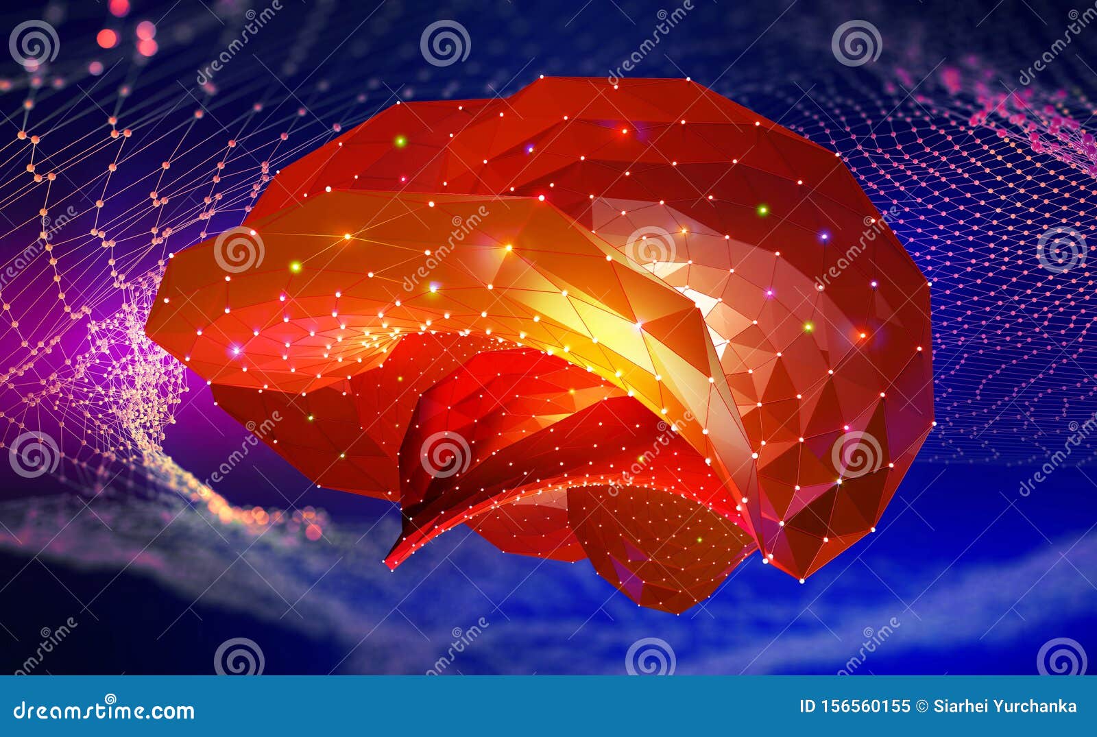 Brain. Cyber Brain. Vector Illustration Isolated On White Background ...