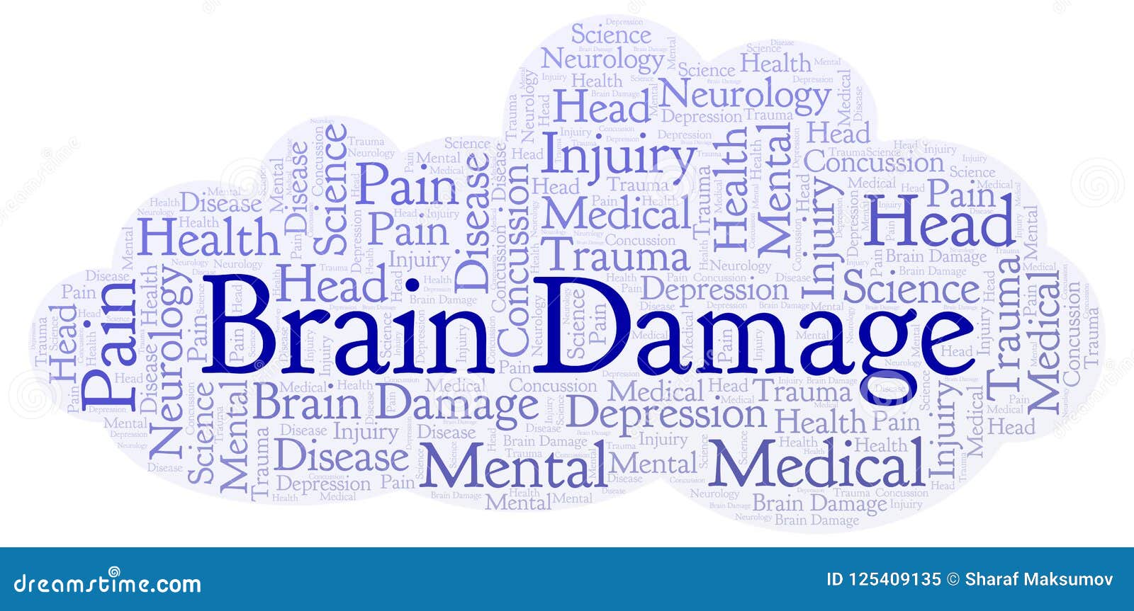 Brain Damage word cloud. stock illustration. Illustration of tagcloud ...