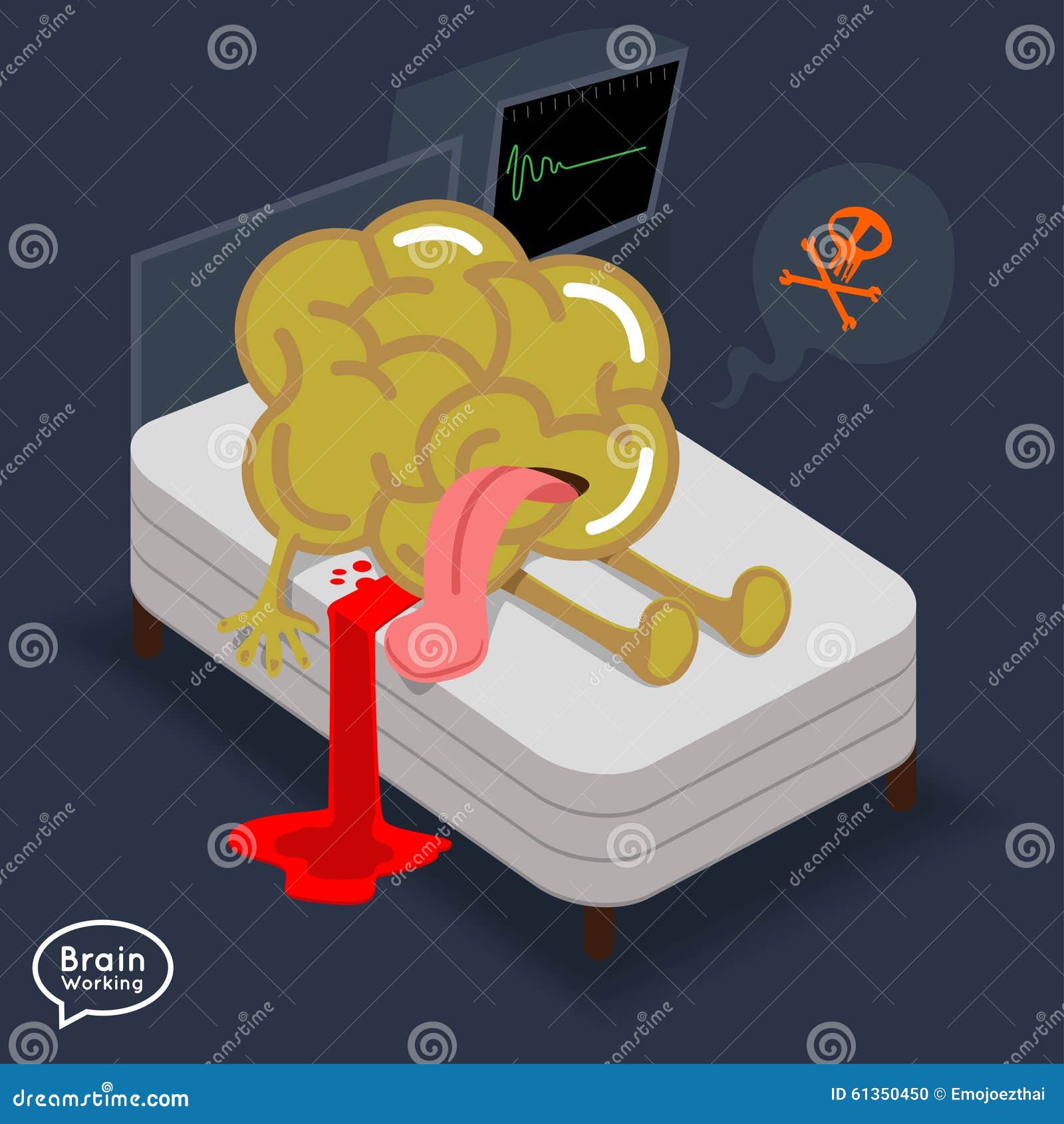 Brain stock illustration. Illustration of element, learning - 61350450
