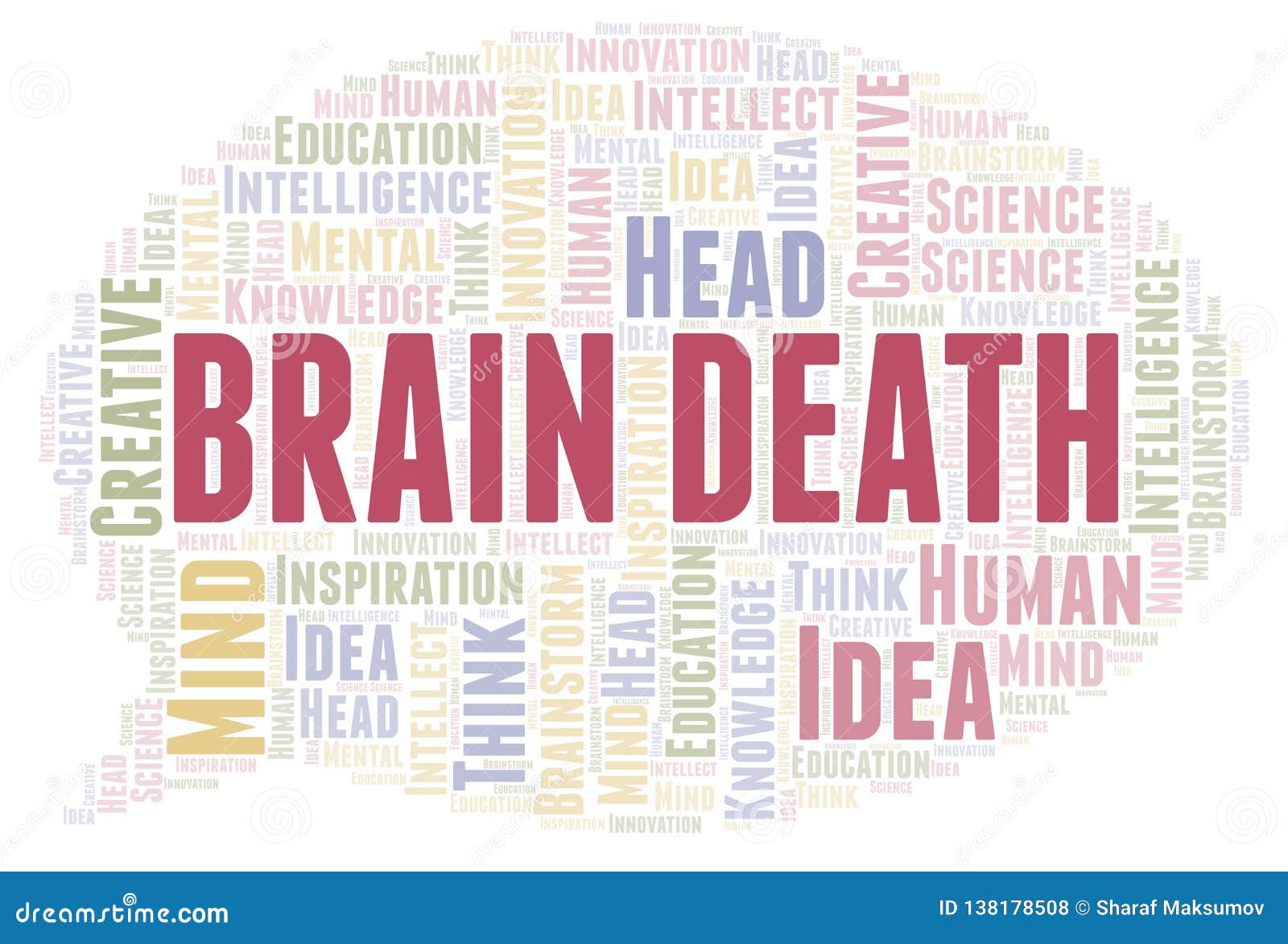 Brain Death word cloud stock illustration. Illustration of concept ...