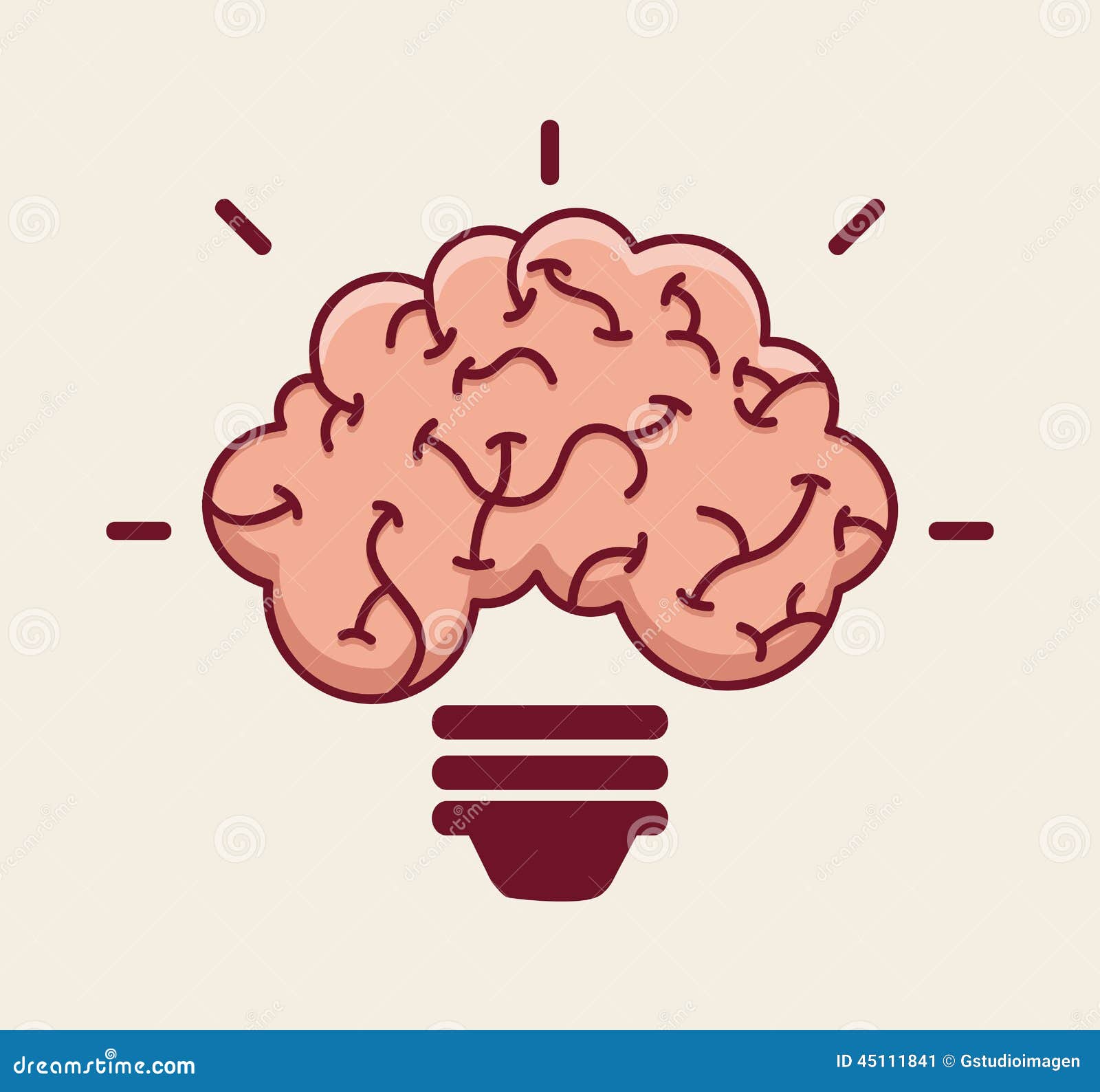 Brain design stock vector. Illustration of human, abstract - 45111841