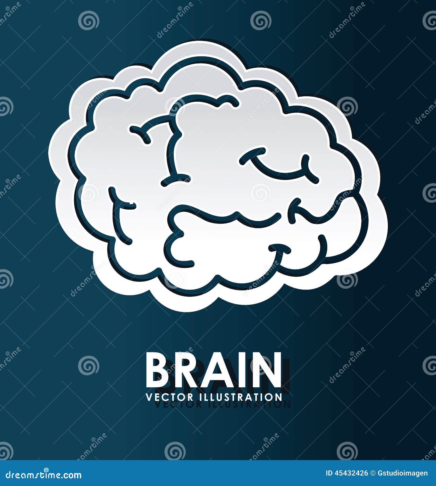 Brain design stock vector. Illustration of mind, intellect - 45432426