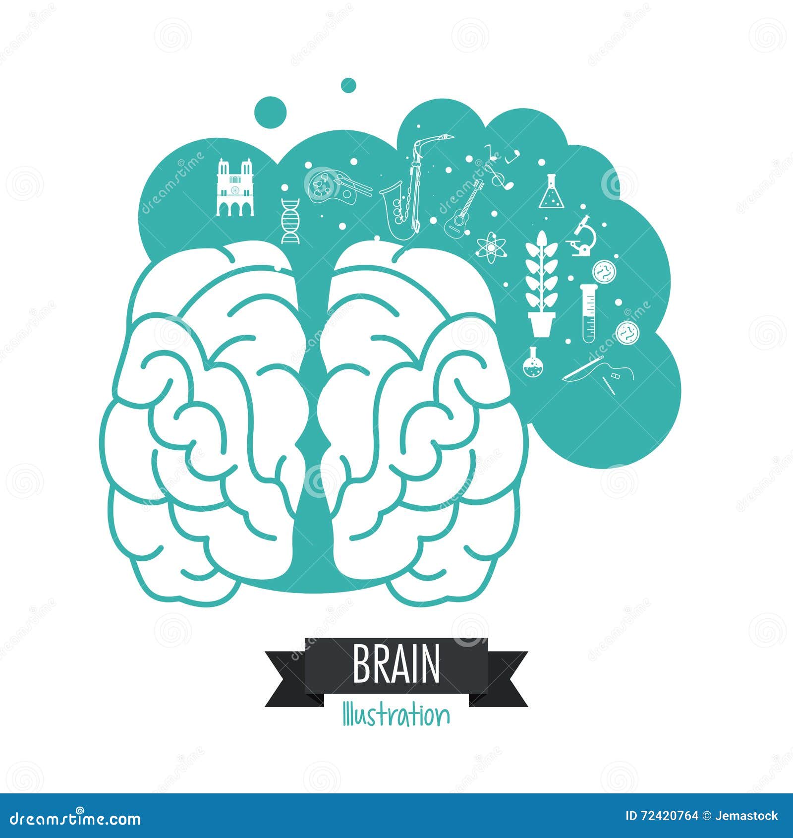 Brain Design. Mind Icon. Colorful Illustration Stock Vector ...