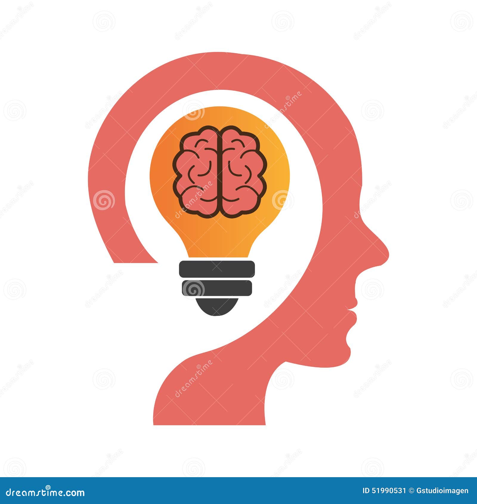 Brain design. stock vector. Illustration of concept, creative - 51990531