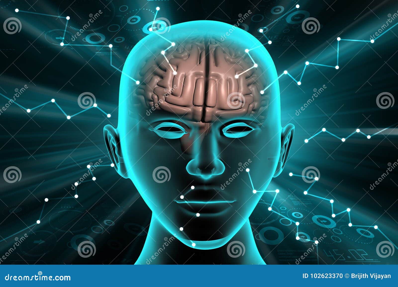 Brain development concept stock illustration. Illustration of knowledge ...