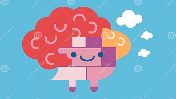 A Brain Doing a Puzzle with Positive Affirmation Pieces Representing ...
