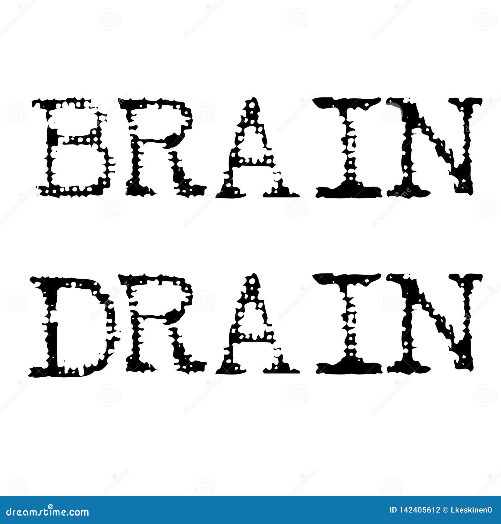 Brain Drain Problem. Cartoon Vector | CartoonDealer.com #160526239