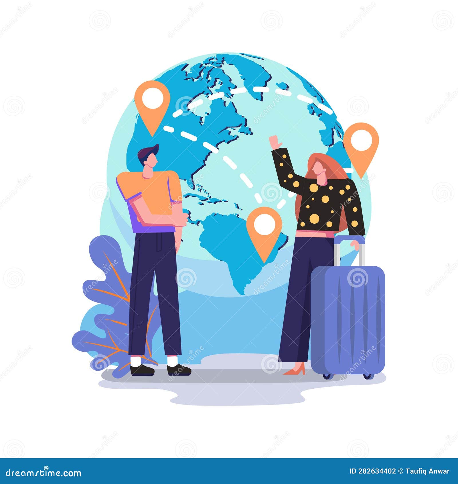 Brain Drain Depicts Emigration of Highly Trained Flat Style Design ...