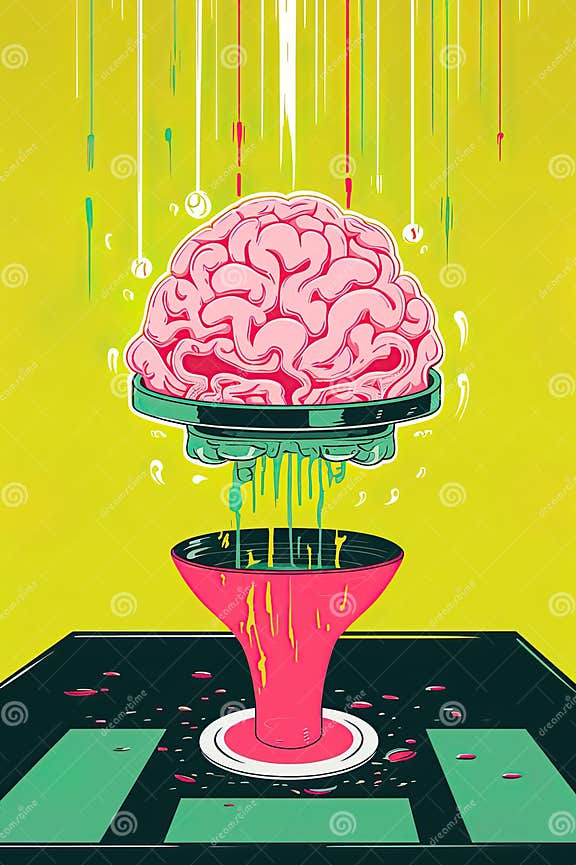 Brain Draining. Squeezing Brain Liquid. Stealing Information and Ideas ...