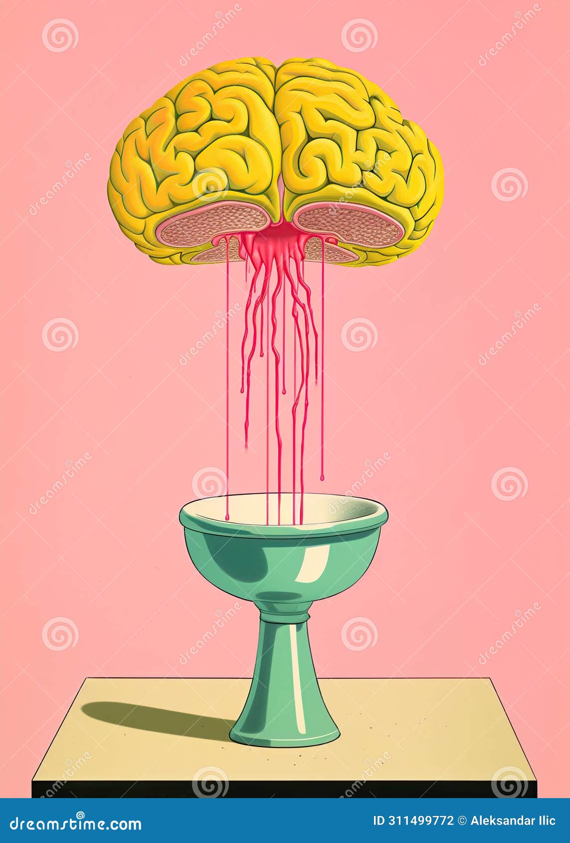 Brain Draining. Squeezing Brain Liquid. Stealing Information and Ideas ...